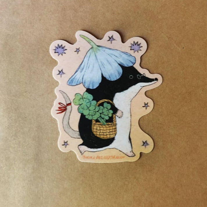 Lucky Shrew Sticker – The Charmed Crow Collective